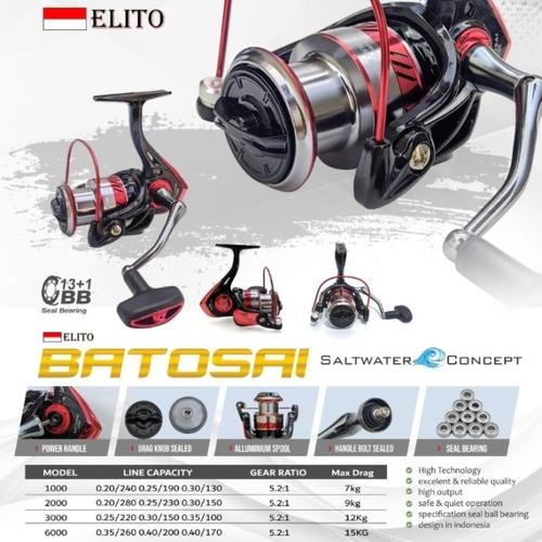 Jual reel pancing elito batosai 7000 power handel - Jakarta Barat ...