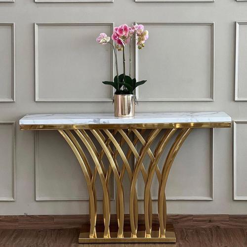 Jual Meja Konsul Marmer Stainless Gold - Meja Konsol - Meja Foyer - Kab ...