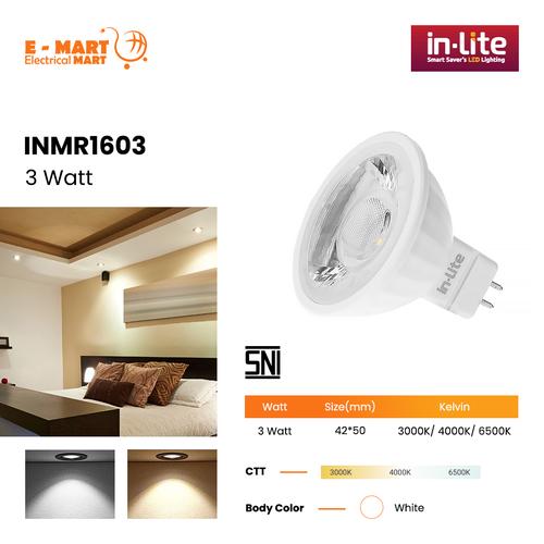 Jual INLITE LED Spot MR16 3 Watt Lampu Sorot LED 3W 3Watt in-Lite MR 16 ...