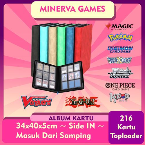 Jual Premium Leather TopLoader Card Album 9 pocket 216 TCG Cards Pokemon - Cream - Kota Surabaya ...