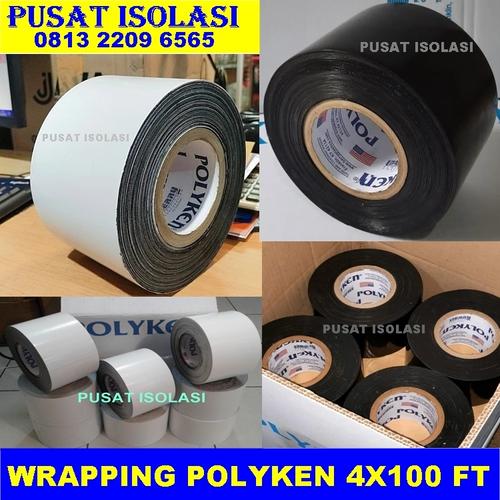 Jual Polyken Wrapping Tape 4" x 100 fiit Isolasi Pipa Besi - Hitam ...