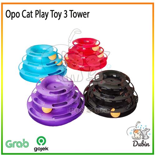 Jual Mainan interaktif Kucing Play Toy 3 Tower bola track 3 tingkat Opo ...