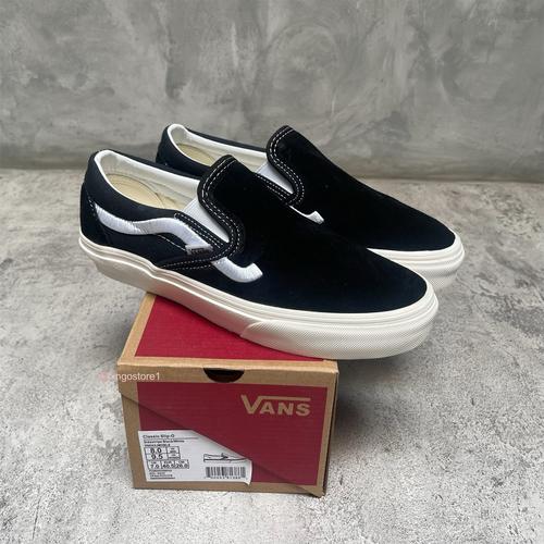 Promo Vans Slip On Side Stripe Black White Original - Vans Sidestripe ...