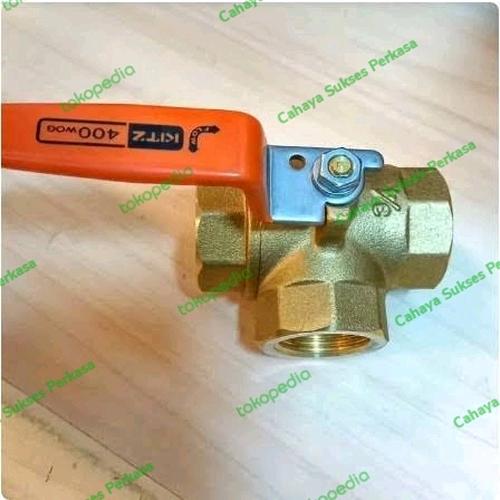 Jual BALL VALVE KITZ 3 WAY 2" INCH KUNINGAN - Jakarta Barat - Cahaya ...