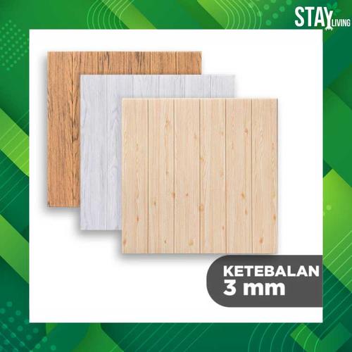 Jual Wallpaper 3D Motif Kayu 70cm Wood Foam / Stiker Dinding Dekorasi ...