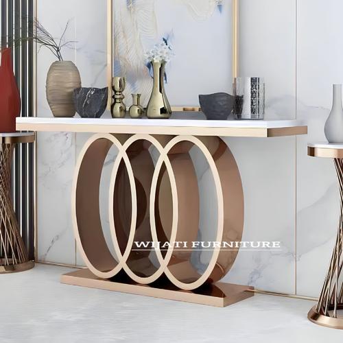 Jual Meja Foyer Marmer Carrara Stainless Gold - Meja Konsol Marmer ...