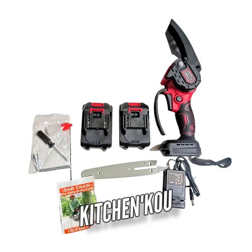 Jual Gergaji Listrik Chainsaw Cordless Lithium Gergaji Rantai 6" Edon ...