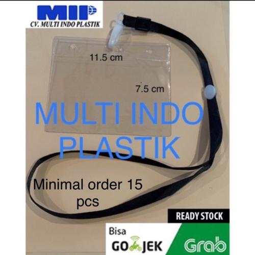 Jual tali id card/tali nametag/kantong id card uk 11.5x7.5cm/id card ...