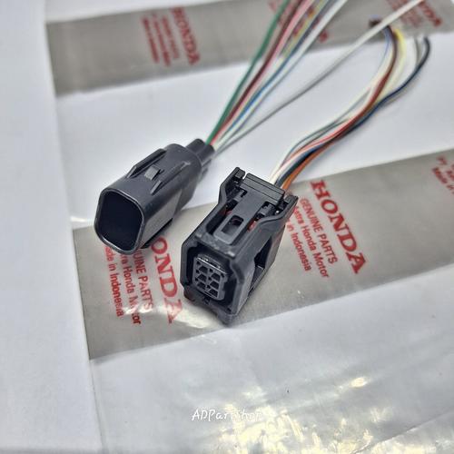Jual kabel soket sensor ckp male&female pin 6 fi honda new beat vario ...