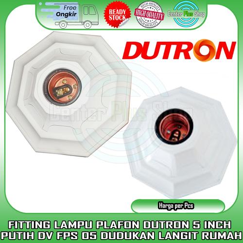 Jual Dutron Fitting Lampu Fiting Plafon 5 Inch Putih DV FPS 05 Dudukan ...