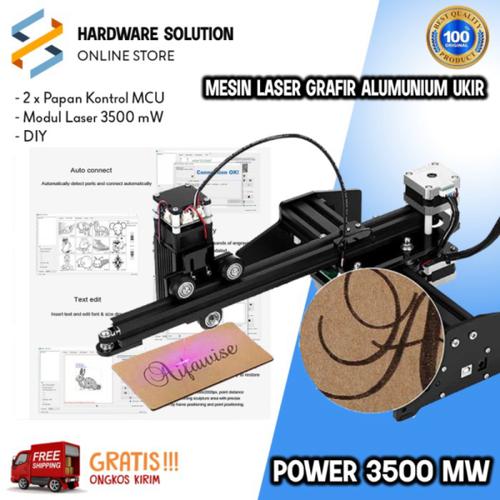 Jual Mesin Laser Grafir Alumunium Ukir Engraving Power 3500 mW Kayu ...