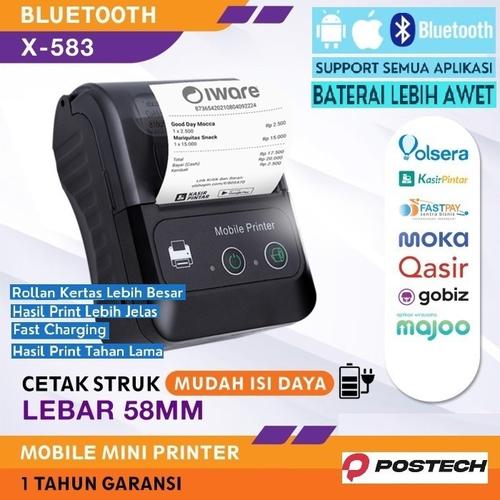 Jual PRINTER CETAK STRUK KASIR BLUETOOTH ANDROID / IOS LEBAR 58MM MOKAPOS - Kab. Sleman - Little ...