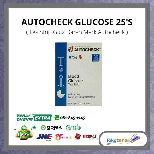 Jual TEST STRIP GULA / GLUCOSE MERK AUTOCHECK ISI 25 - Kota Semarang ...