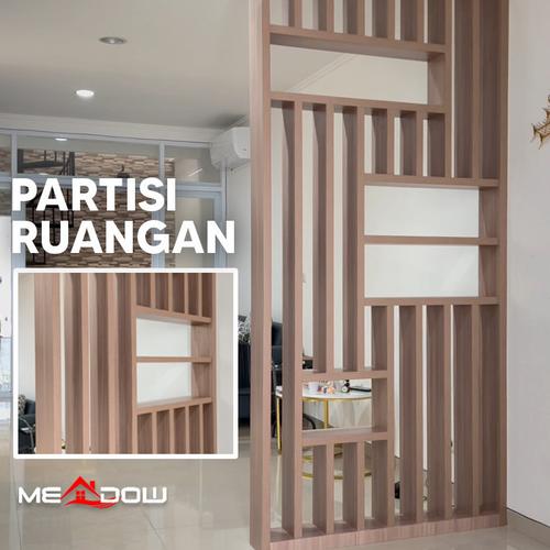 Jual partisi ruangan minimalis modern kayu motif - custom - Kab ...