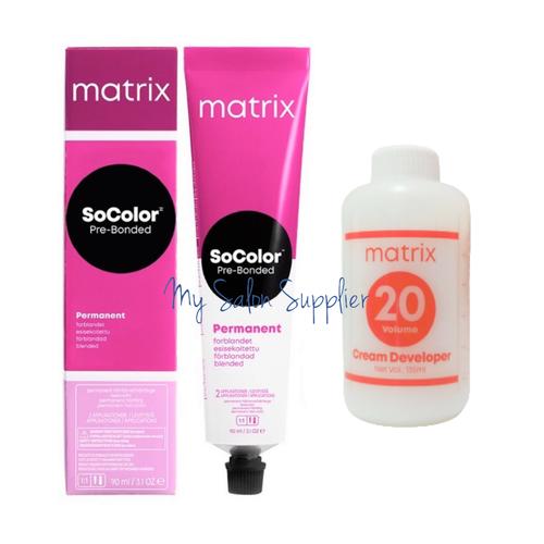 Jual 1 SET Matrix So Color Socolor Cat Rambut + Cream Developer Oxidant ...