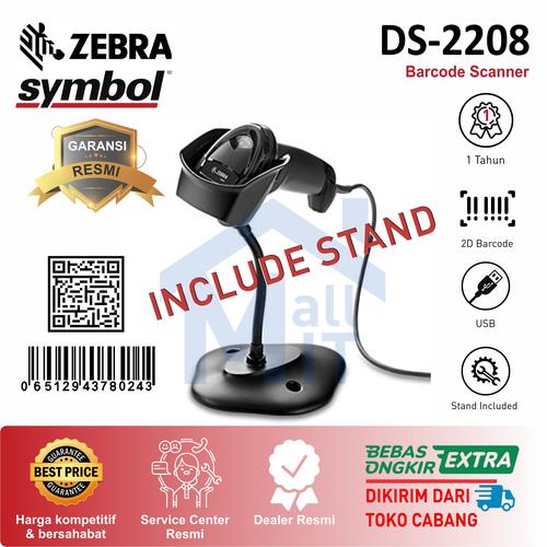 Promo BARCODE SCANNER ZEBRA SYMBOL DS2208 DS-2208 DS 2208 2D KOTAK ...