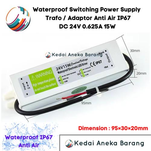 Jual Waterproof Power Supply Trafo Adaptor LED Driver Outdoor IP67 24V ...