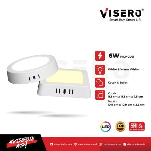 Jual Lampu LED Panel Visero Outbow 6W - VLP-206 - Kotak, White - Kab ...