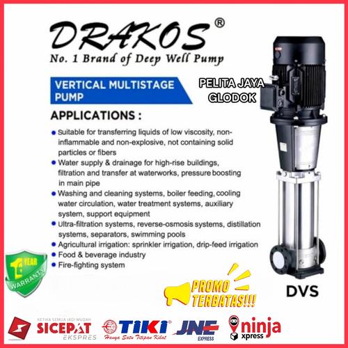 Jual Pompa Booster Drakos DVST 15-09 7,5KW 10 HP 380V Vertical ...