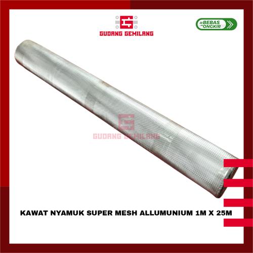 Jual Kawat Nyamuk Parabola Super Mesh Kawat Alumunium 1 Roll 25 meter ...
