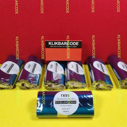 Jual RIBBON BARCODE SONY EXCELLENT WAX TX55 110 MM X 75 M CORE 1/2" FO ...