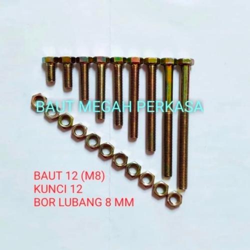 Jual Baut Mur M8x45 / Baut 12 Panjang 4,5 cm KUNING - Kota Bandung ...