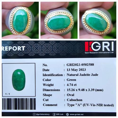 Jual Batu Giok Burma Myanmar Jadeite Jade Type A Memo 4.74 crt ...