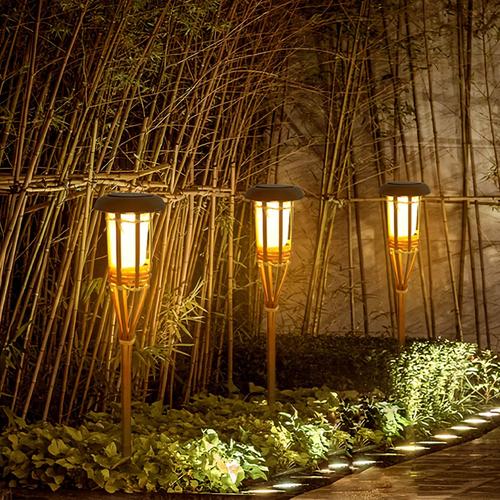 Promo Lampu Bambu Hias Taman LED Tenaga Surya/Lampu Taman Obor Tancap ...