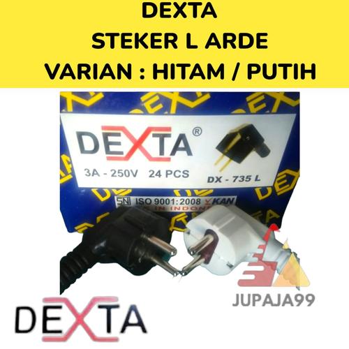 Promo Steker L Arde / Steker Arde Bengkok DEXTA Hitam Putih - Putih ...