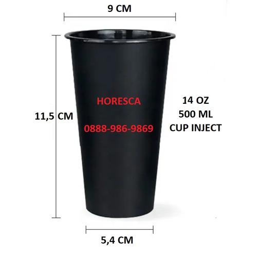 Jual Cup Injection / Thinwall /PP Tebal Cup+Ttp+Stpr Hitam 14/16 Oz @25 ...