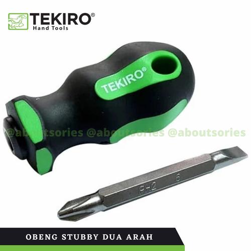 Jual OBENG STUBBY DUA ARAH TEKIRO Two Way TPR Stubby Screwdriver / 2 ...