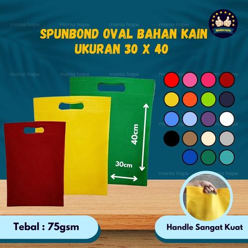 Jual SPUNBOND UKURAN 30x40 TAS KAIN GOODIE BAG BELANJA POLOS - Ijo Tua ...