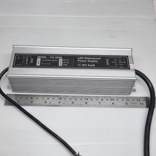 Jual Travo Adaptor Waterproof Electronic Led Driver IP67 12V 200 Watt ...