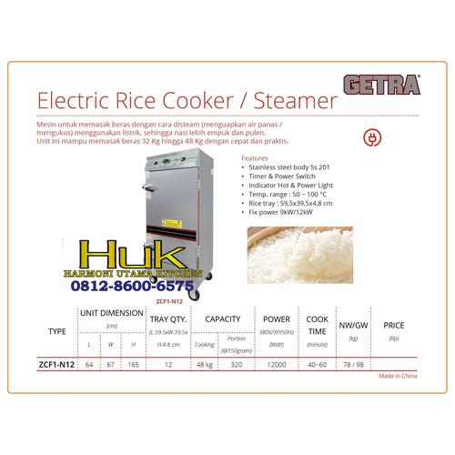 Jual GETRA ELECTRIC RICE COOKER / STEAMER TYPE ZCF1-N12 - Kota Bekasi - Harmoni Utama Kitchen ...