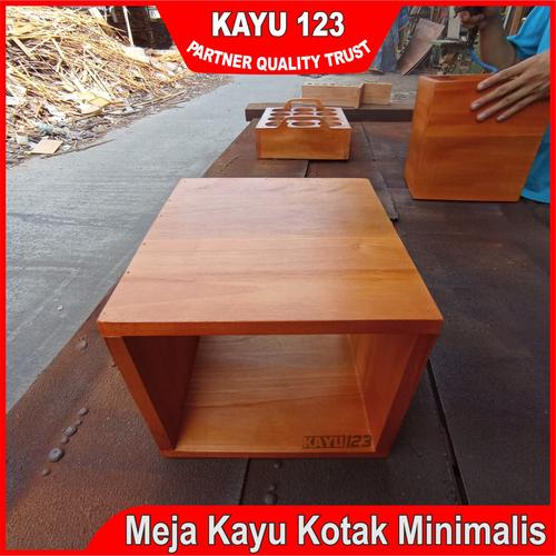 Jual Box Table Meja Kayu Kotak Minimalis 30x35x35 Meja Kotak - 30x35x35 ...