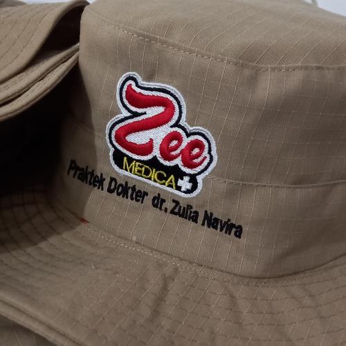 Jual Topi Rimba Custom Bordir Logo dan Nama - Hitam, All Size - Kota ...