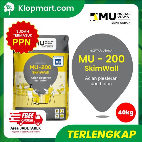Promo Mortar Utama MU-200 SkimWall Acian Plaster & Beton 40kg - Jakarta ...