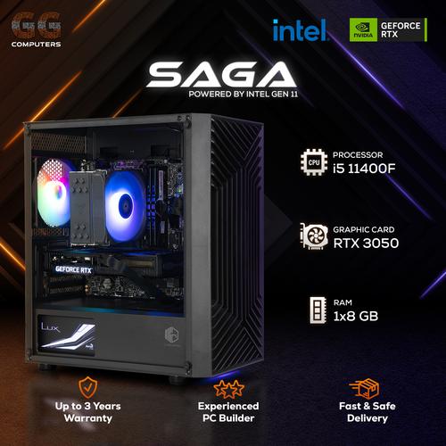 Jual PC Gaming Intel | i5-11400F| RTX 3050 8GB | 8GB RAM |128GB NVMe ...