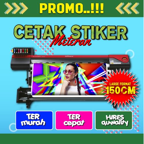 Jual Jasa Print Cetak Sticker bener oneway ukuran besar lebar 1 M ...