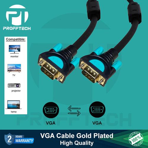 Jual ProffTech Kabel VGA 1.5m 3m 5m 10m 15m 20m 25m 30m Gold Garansi 2 Thn - 3 meter - Jakarta ...