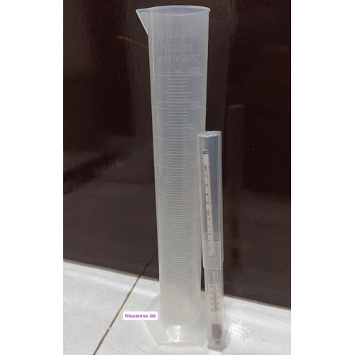Jual Hydrometer with Thermometer 800-900 Plus VITLAB Gelas Ukur 1000ml ...