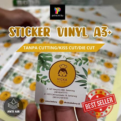 Jual Cetak Sticker A3 Label A3+| Vinyl GLOSSY | DOFF | TRANSPARANT ...