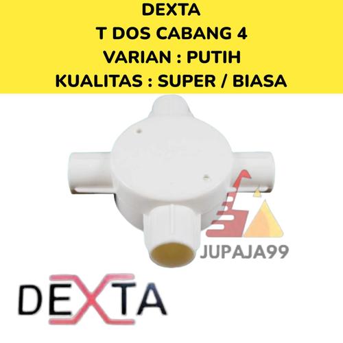 Jual DEXTA TDUS / TDOS / T-DOS / KRESDOS 20MM CABANG 4 Warna Putih ...