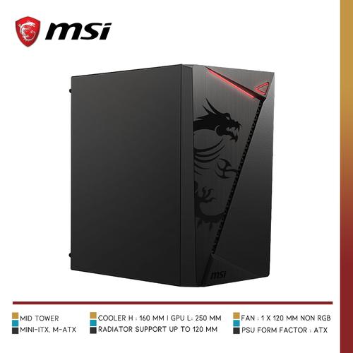 Jual MSI MAG SHIELD M301 | Micro ATX-Tower PC Case - Jakarta Pusat ...