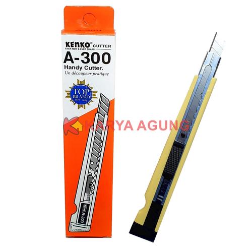 Jual Pisau Cutter Kecil 9mm KENKO A-300 Original / Alat Kater Cuter ...