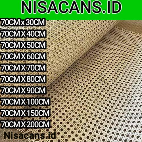Jual ROTAN-ANYAMAN LEMBARAN ROTAN ORIGINAL/WEBBING ROTAN ALAMI - 50CM X ...