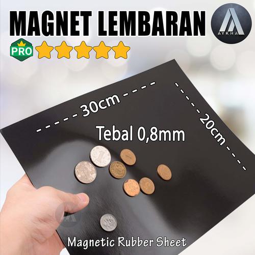 Jual Magnet Strip Lembaran Sheet Rubber Uk. HVS A4 21cm x 30cm Tebal 0 ...