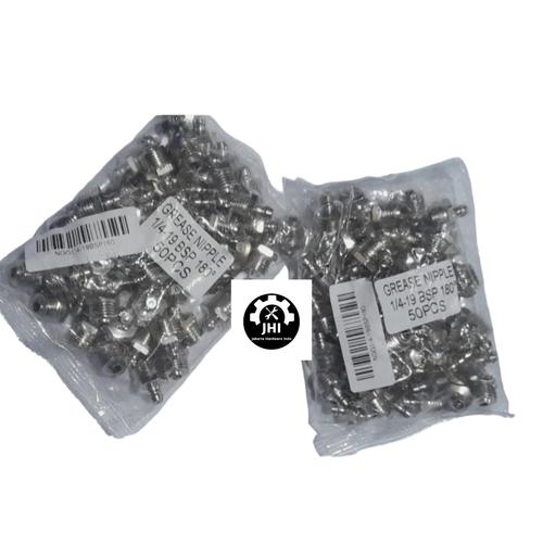 Jual ISI 50 PCS NIPPLE GREASE LURUS 1/4*19 BSP NEPEL GREASE STEEL ...