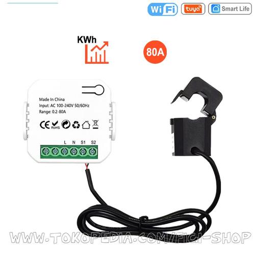 Jual Smart Energy Meter 80A WiFi with Current Transformer Clamp kWh ...