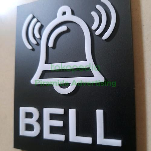 Jual sign tanda bel door pintu gambar tulisan papan timbul - Kota ...